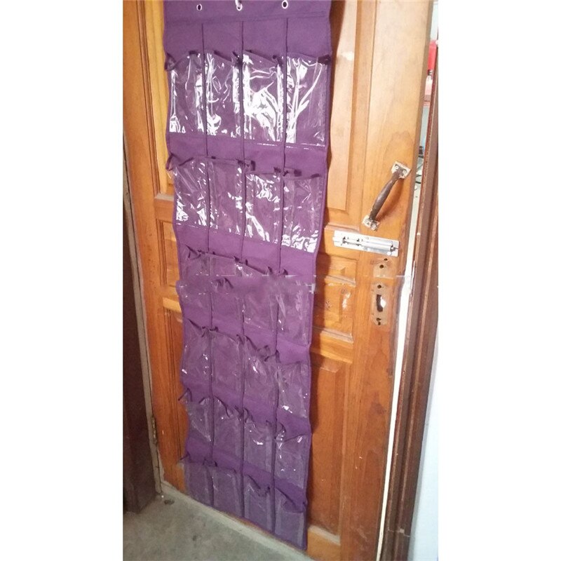 24 Pocket Shoe Space Door Hanging Organizer Rack W... – Grandado