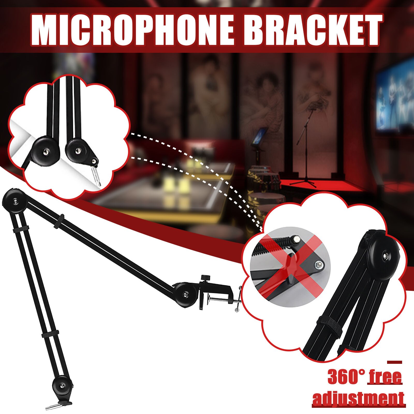 Microphone Bracket Microphone Condenser Microphone... – Vicedeal