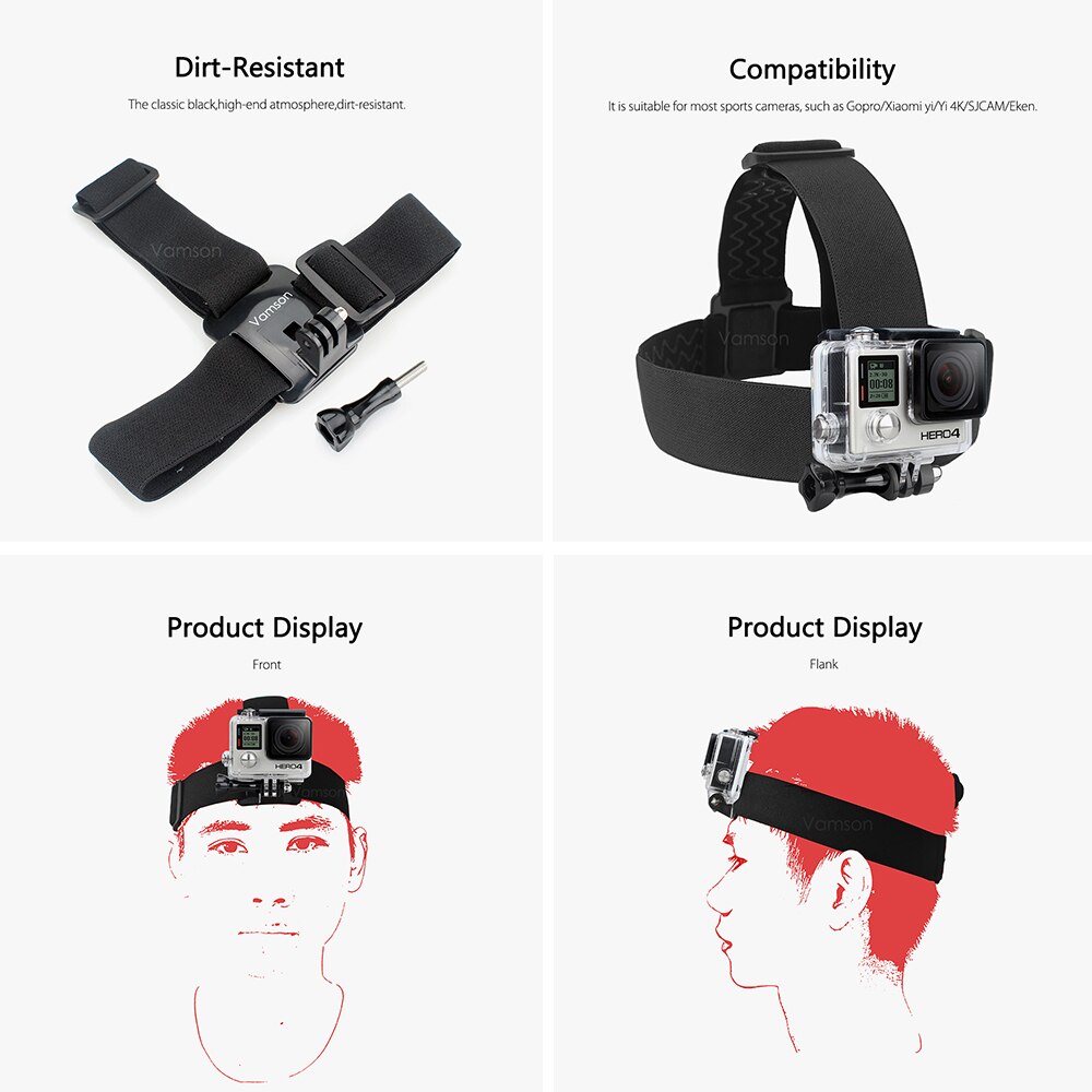 Vamson voor Gopro Hero 7 5 4 4 sessie Accessoires ... – Grandado