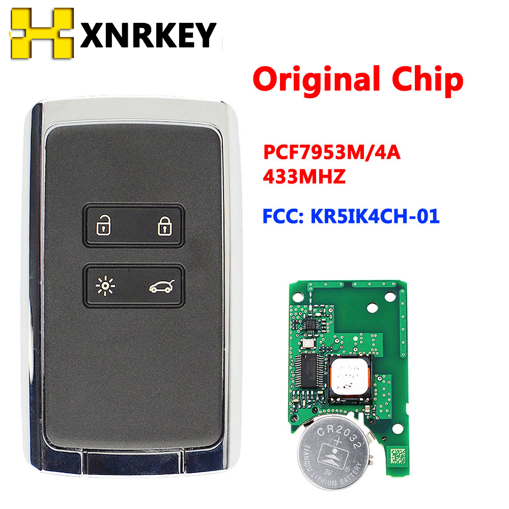 XNRKEY 4 Button Smart Remote Key Card 433Mhz PCF79... – Grandado