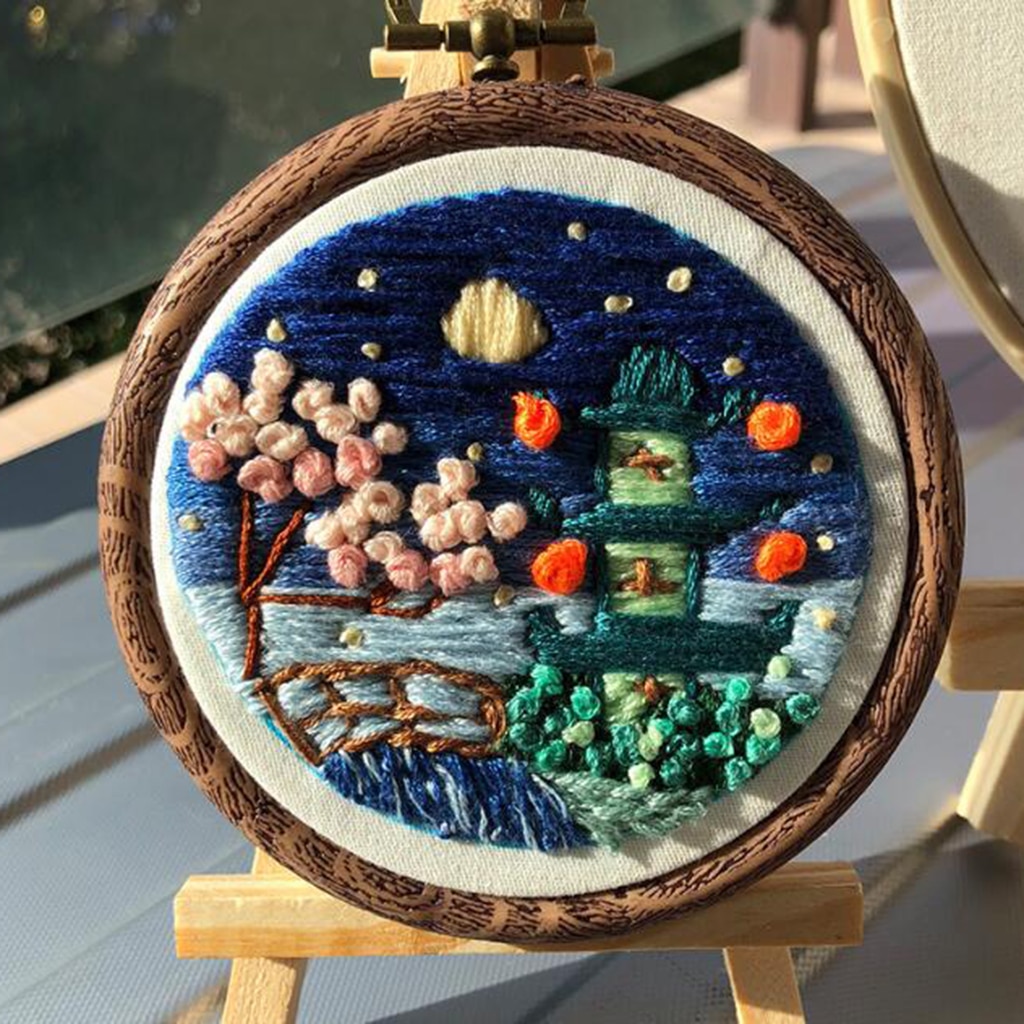 Modern Starry Sky Hand Embroidery Sampler Kit for ... – Grandado