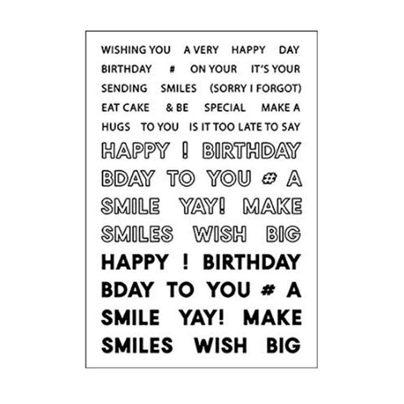Birthday Card Quotes Clear Stamps Craft Art Birthd... – Vicedeal