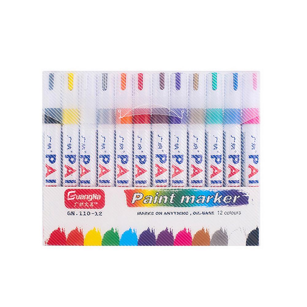 12 Colors Paint Marker Waterproof Permanent Paint ... – Vicedeal