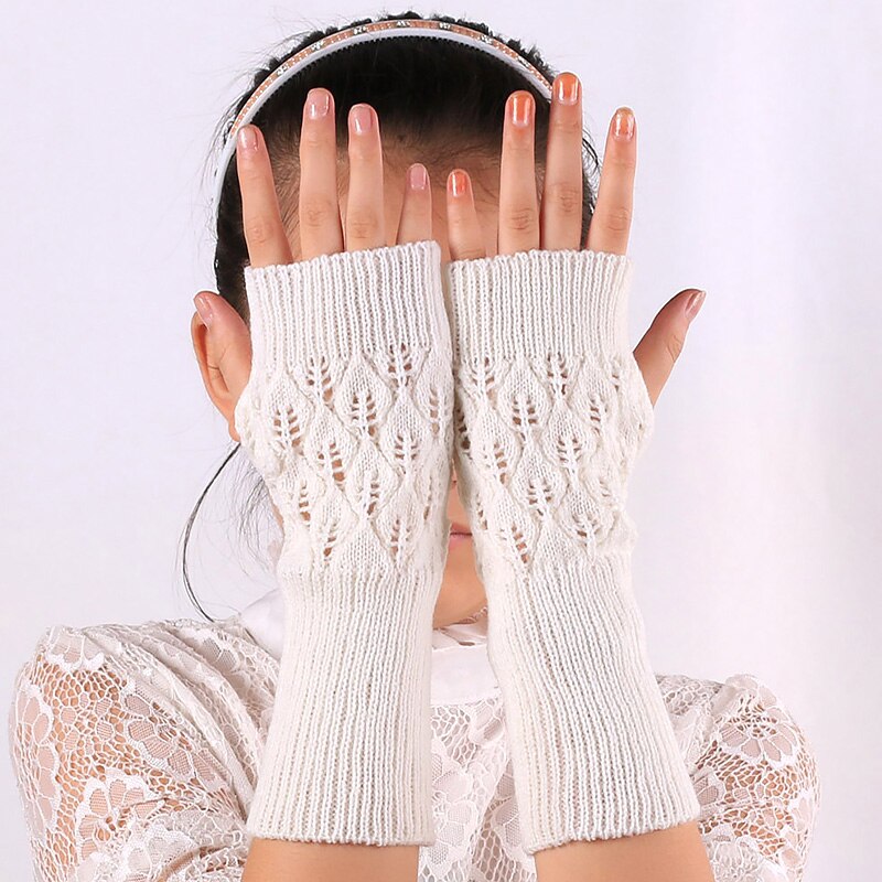 Winter Warm Fingerless Knitted Gloves For Women Ac... – Vicedeal