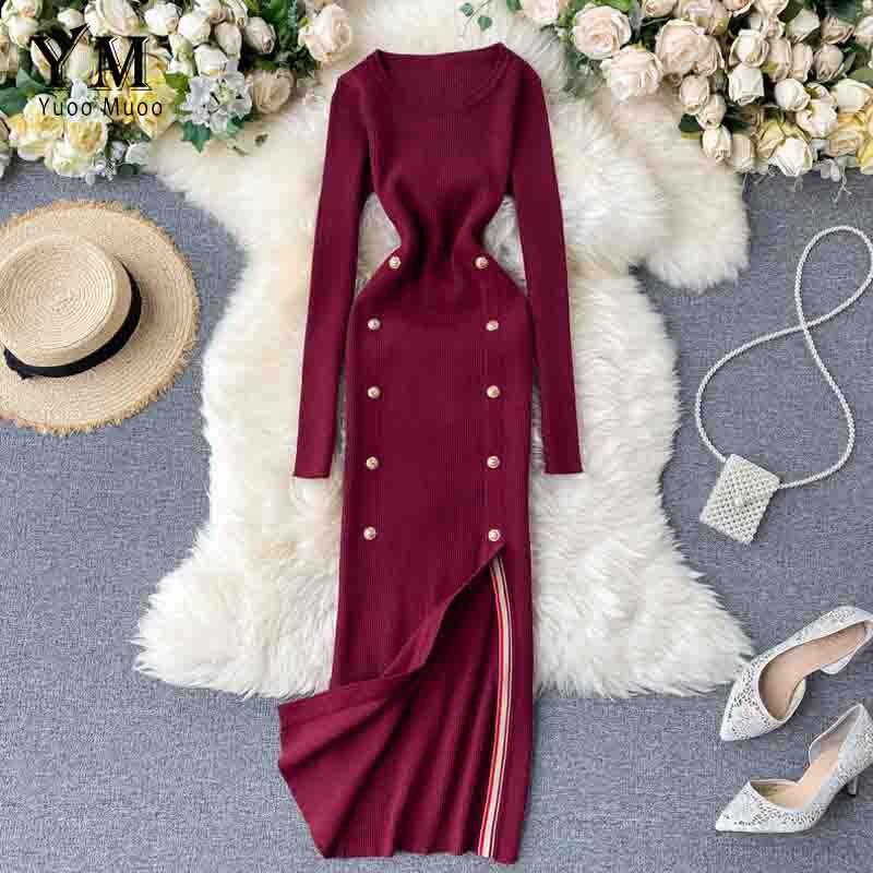 Yuoomuoo Elegante Vintage Double-Breasted Office D... – Grandado