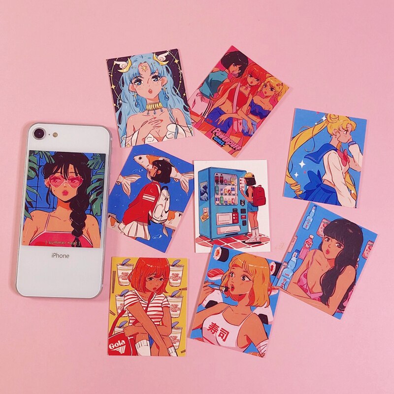 36PCS Pink Vintage Girl stickers DIY scrapbooking ... – Grandado