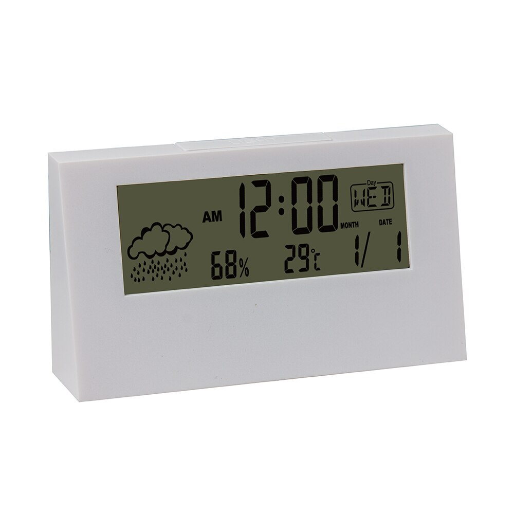 Electric LCD Desk Alarm clock White with Calendar ... – Vicedeal