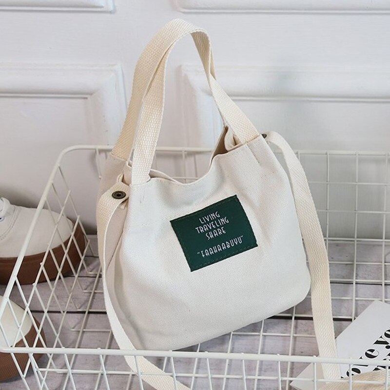 1pc Small Canvas Bags Solid Shoulder Bags for Girl... – Vicedeal