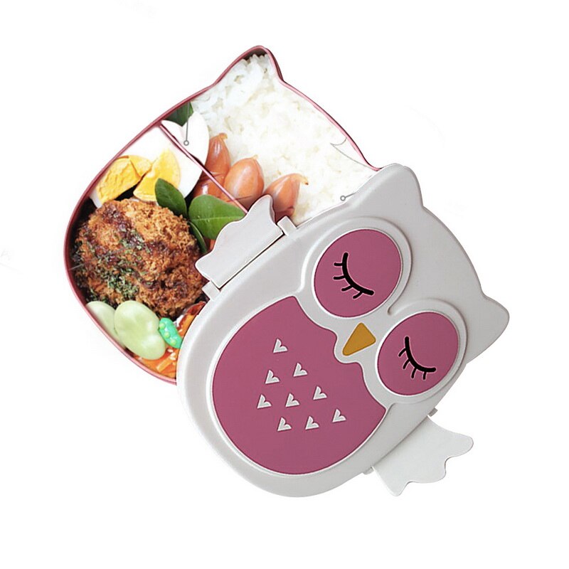 900ml Cute Owl Students Lunch Box With Spoon Kids ... – Grandado