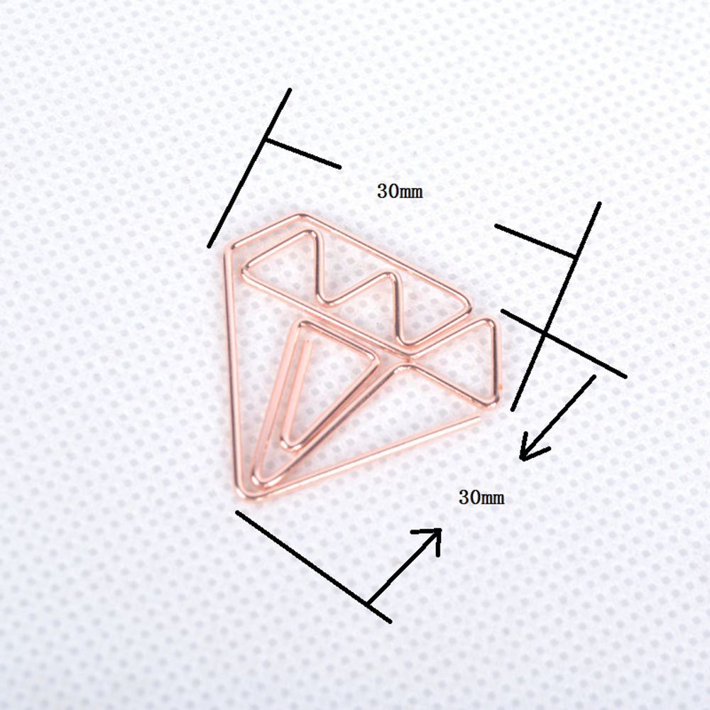 10 Stks/pak Rose Gold Diamond Leuke Paperclip Blad... – Grandado