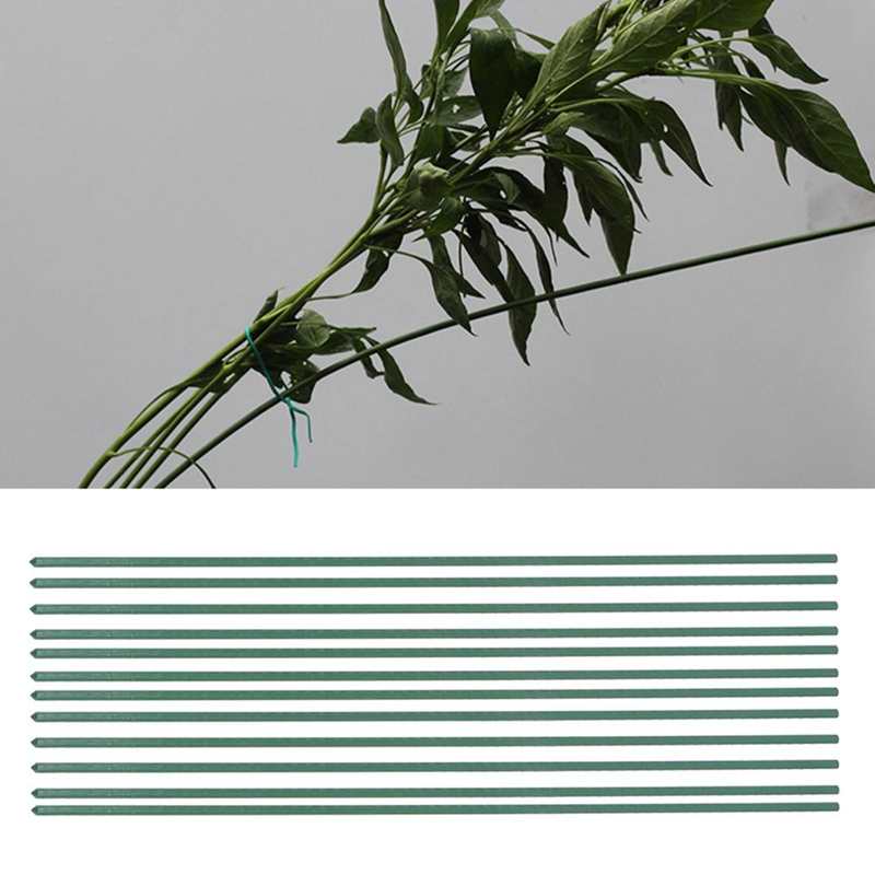 12Pcs Plant Climbing Stake Support Plastic Coated ... – Grandado