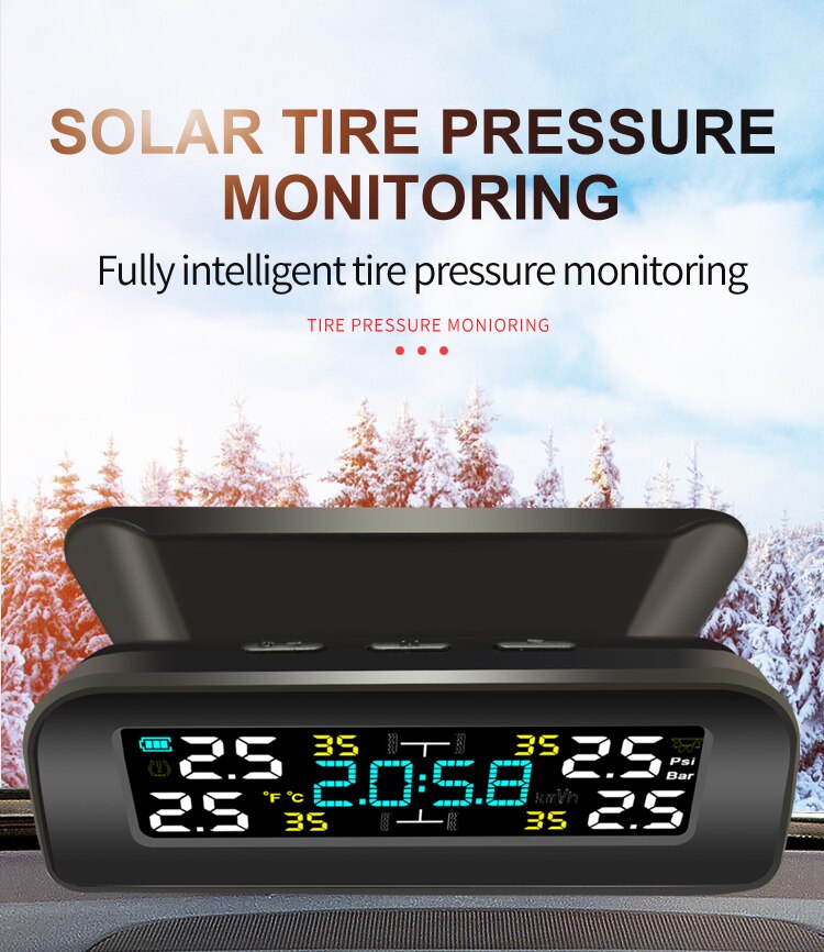 -Wireless Solar Tpms Auto Voorruit Bandenspanning ... – Grandado
