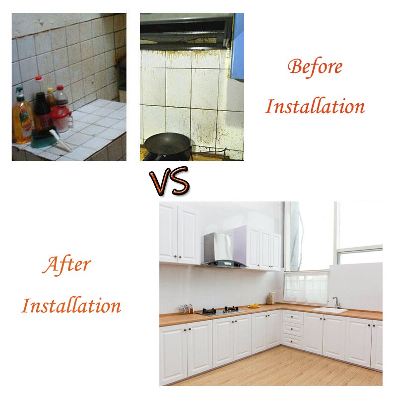 60x90 Kitchen Oil Proof Renovation Sticker Crystal... – Vicedeal
