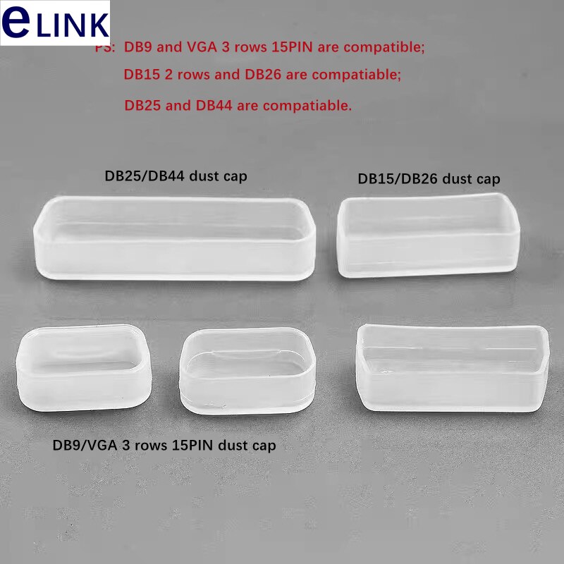 100pcs dust cap DB9 DB15 DB25 DB37 DB26 DB44 DB62 ... – Vicedeal