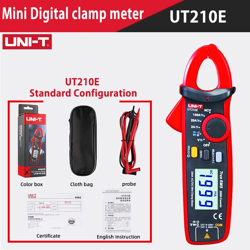UNI-T UT210E Stroomtang Pinza Amperimetrica Vfc El... – Grandado