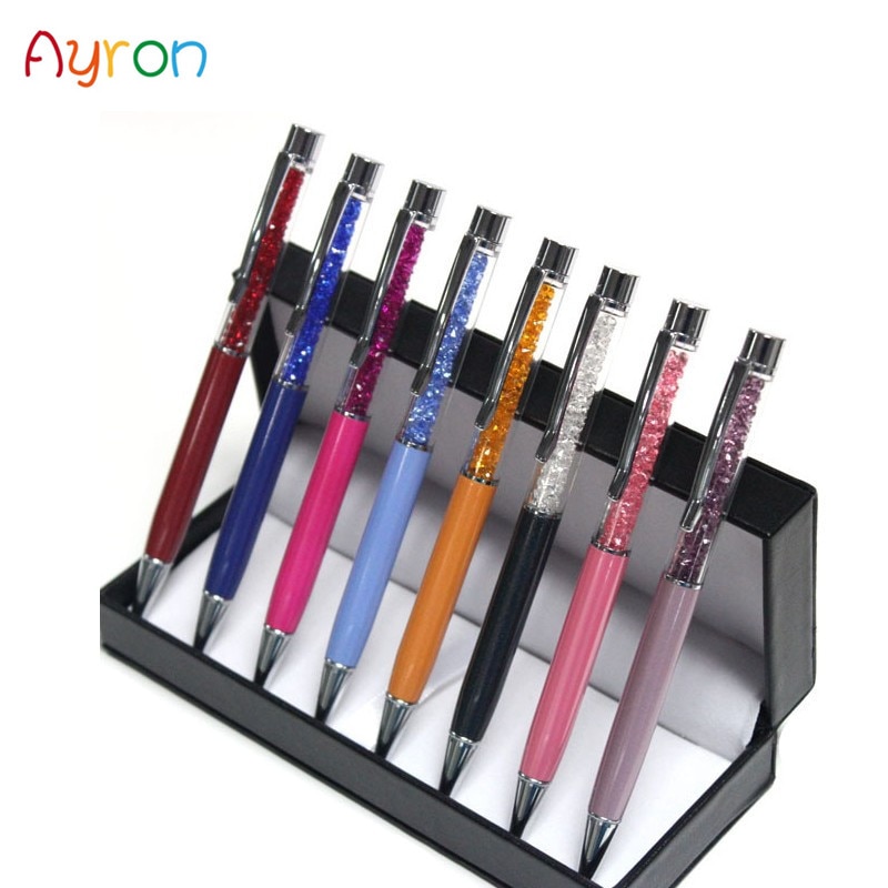 1 pcs Crystal Pen Diamond Ballpoint Pens Stationer... – Vicedeal