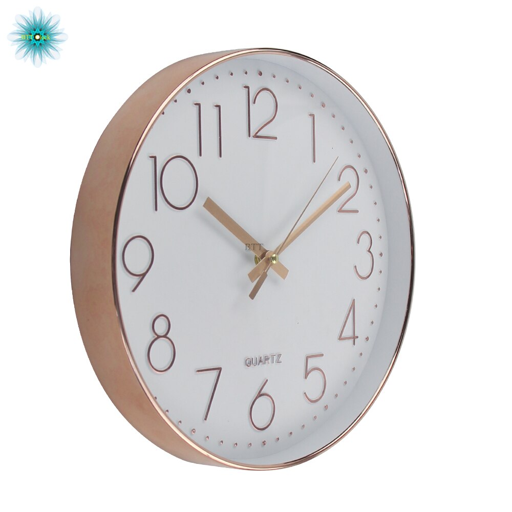 Modern Silent Wall Clock Quartz Wall Watch Plastic... – Grandado