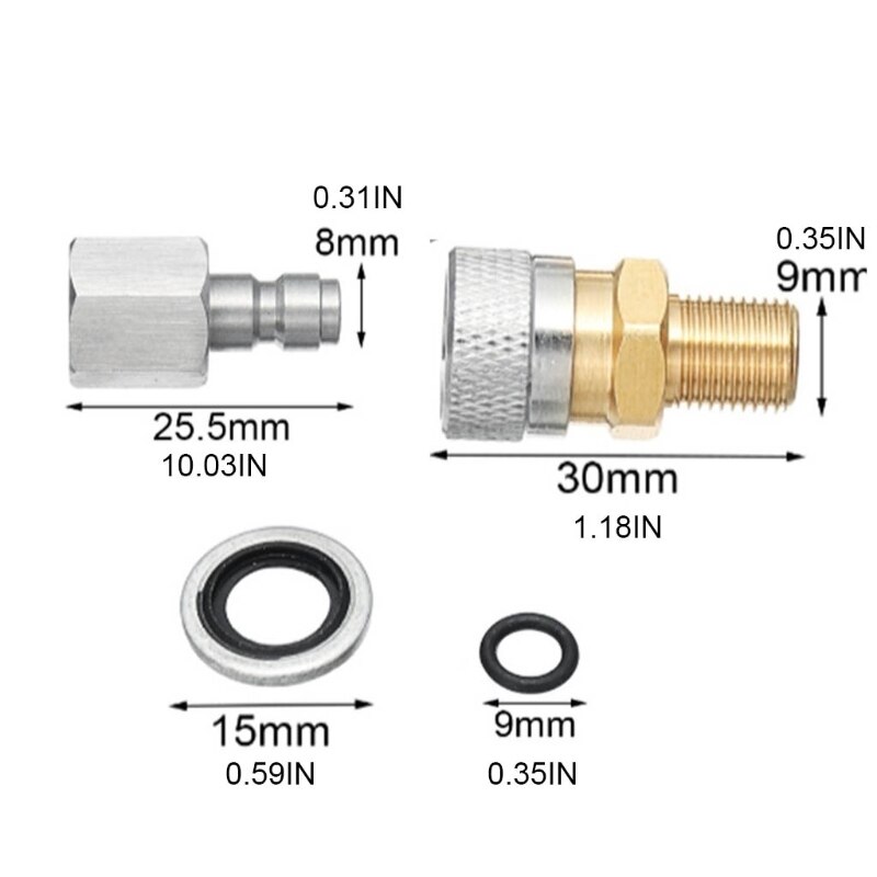 1/8-Inch BSP Quick Release Coupler Air Charging Qu... – Grandado
