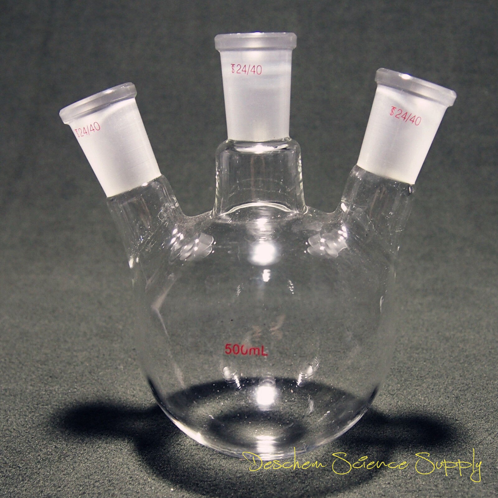 500ml,3-neck,24/40,Round bottom Glass Flask,Three ... – Vicedeal