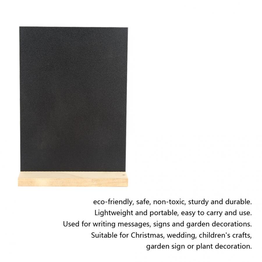 4Set Garden Wooden Blackboard Tablet Rectangular S... – Grandado