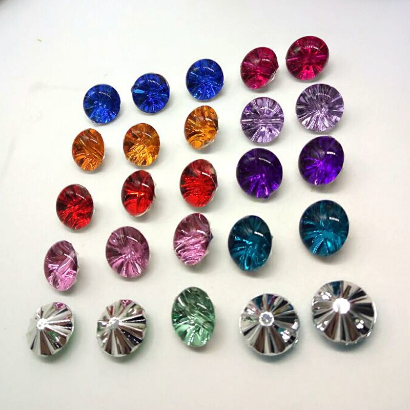HL 20/40/80pcs Acrylic Buttons 10 colors Round Poi... – Grandado