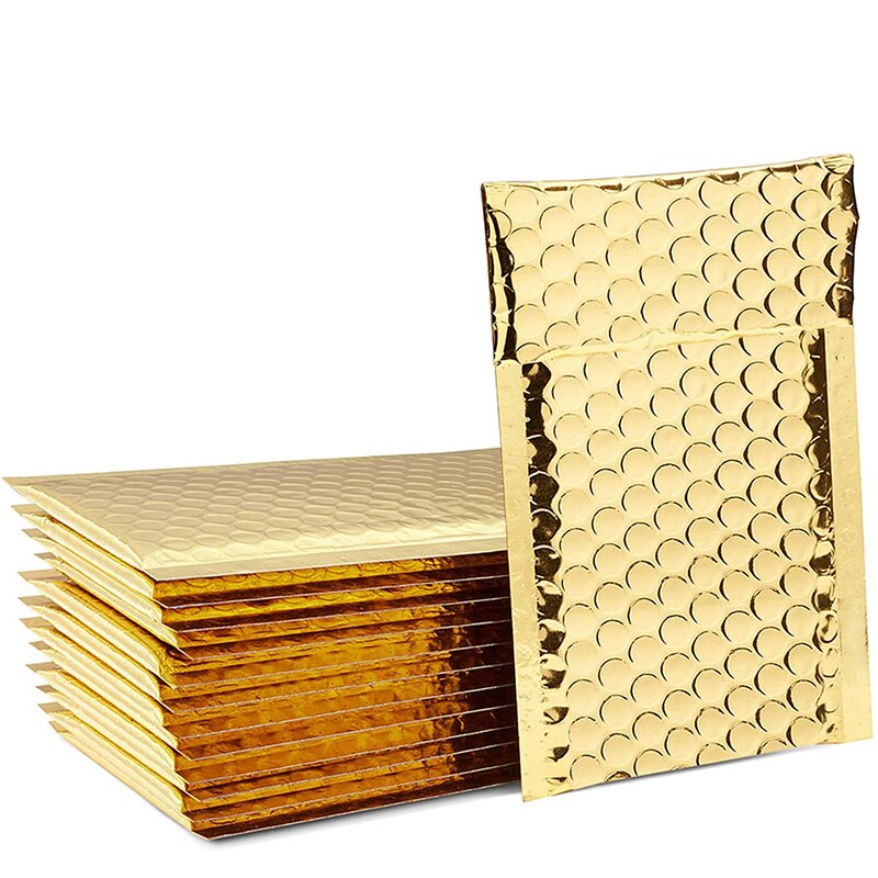 10pcs Gold Poly Bubble Mailer Envelopes Bags Self ... – Grandado