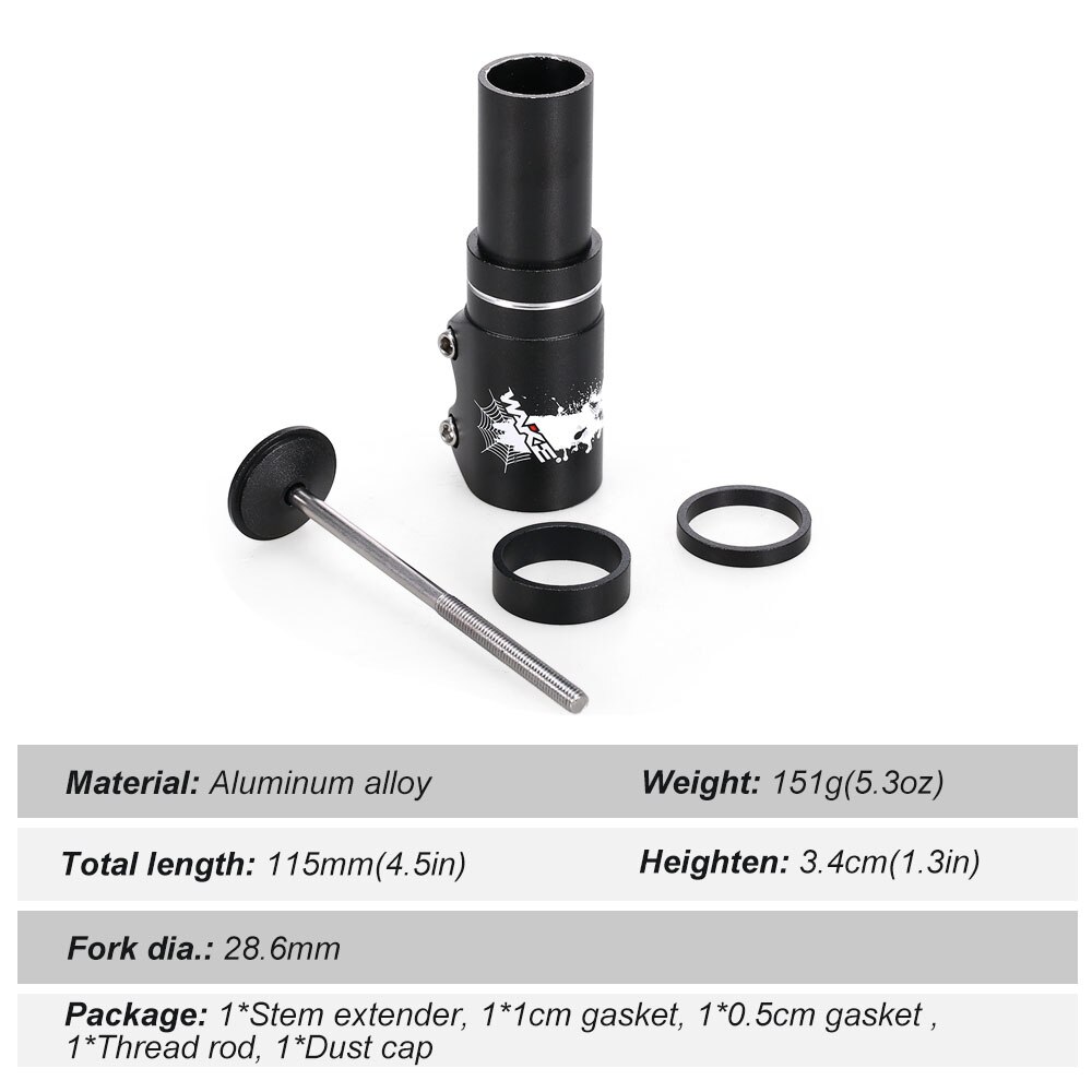 Aluminum Alloy Bike Stem Riser Bike Fork Stem Exte... – Vicedeal