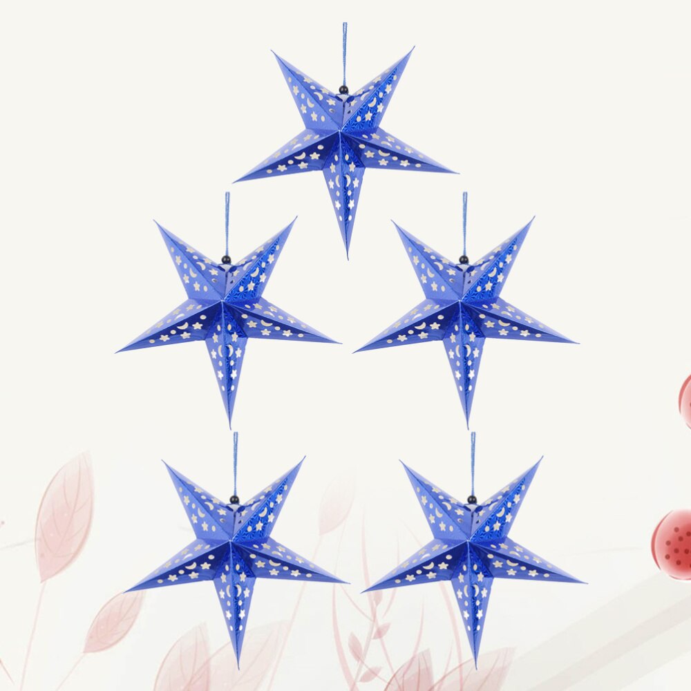 5PCS 30CM Hanging Star Paper Star Light Pentagram ... – Vicedeal