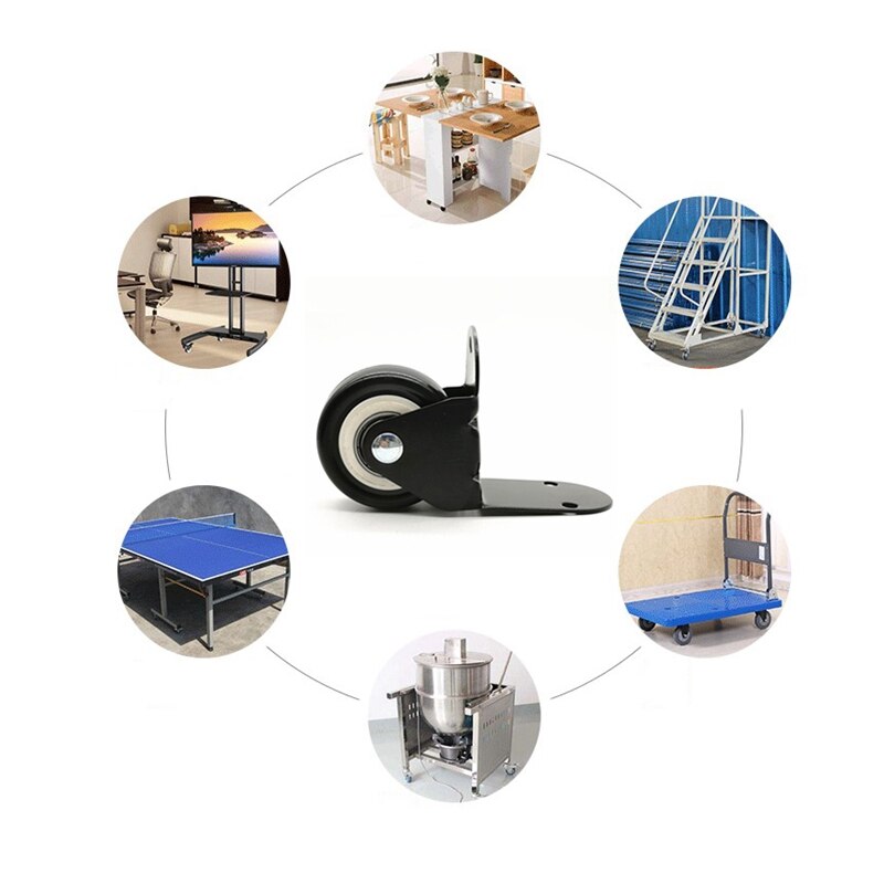 8Pcs L-Type Right Angle Caster Wheels PVC Castor W... – Vicedeal