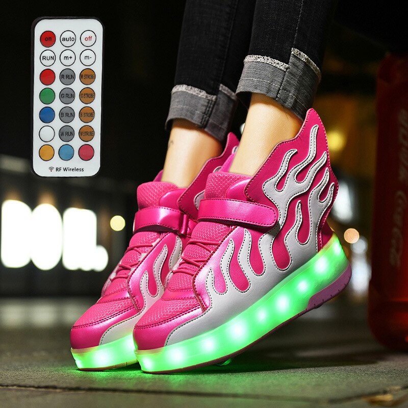 Violent shoes LED light charging light pulley shoe... – Vicedeal