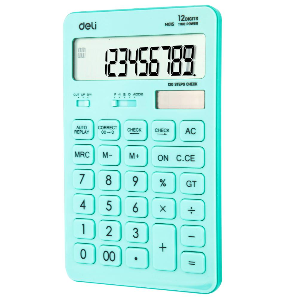 DELI Calculator Plastic-12 digits 120 steps check ... – Grandado