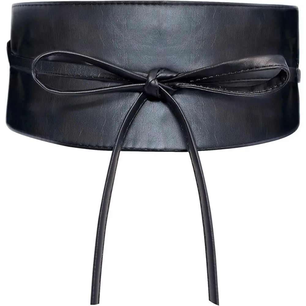 Leather Obi Belts Wide Wrap Belt for Women Lace-up... – Vicedeal