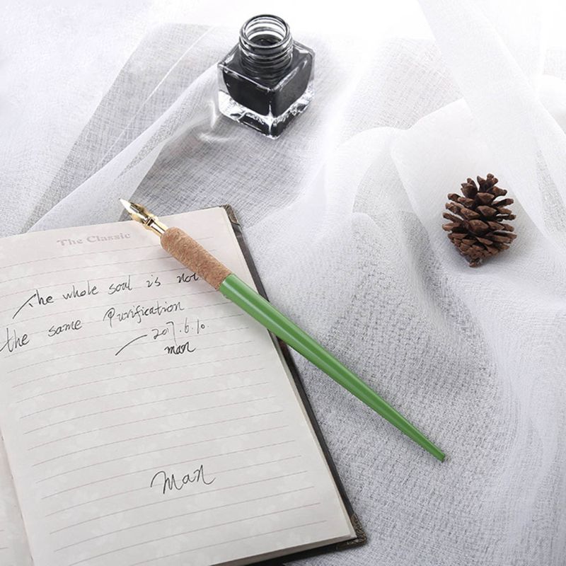 Wood Craft Script Antique Dip Pen Oblique Calligra... – Grandado