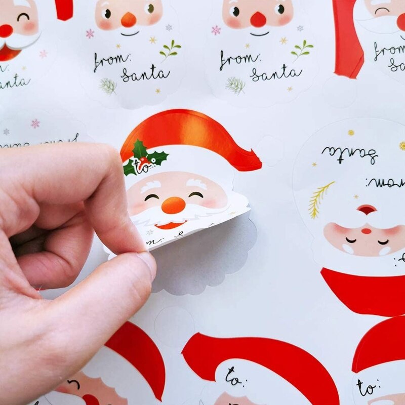 10 Sheets 90 Pieces Christmas Name Tags Stickers C... – Vicedeal