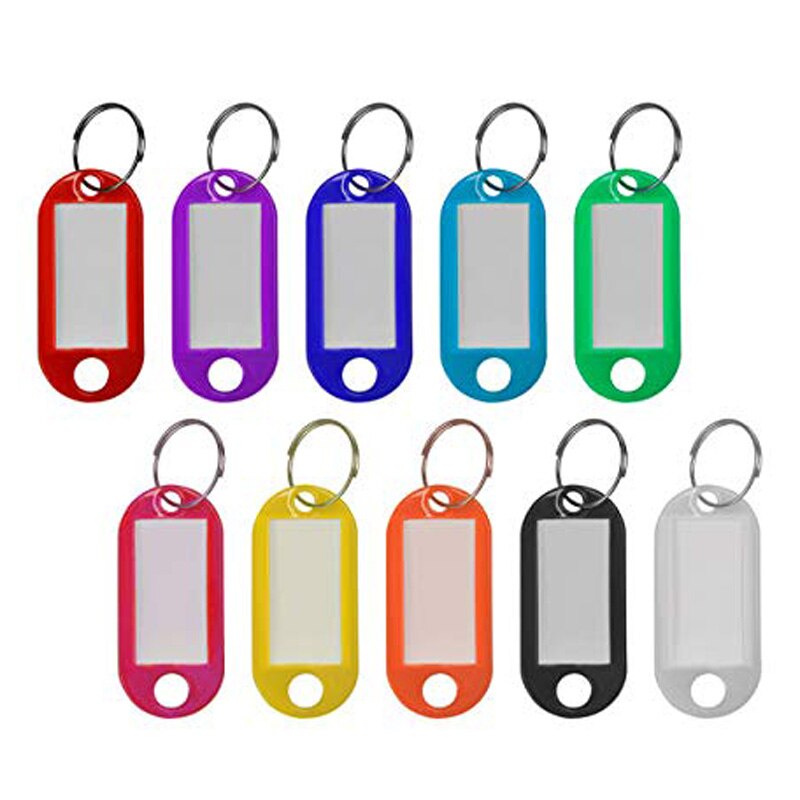 AAY-Plastic Key Tags with Split Ring Label Window,... – Grandado