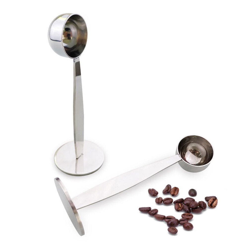 Silver Espresso Coffee Tamper Measuring Spoon Scoo... – Grandado
