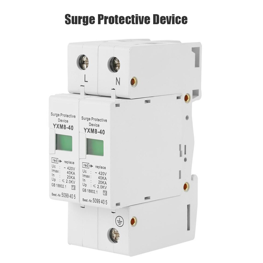 House Surge Protector AC SPD 2P 20KA~40KA 275V Pro... – Grandado