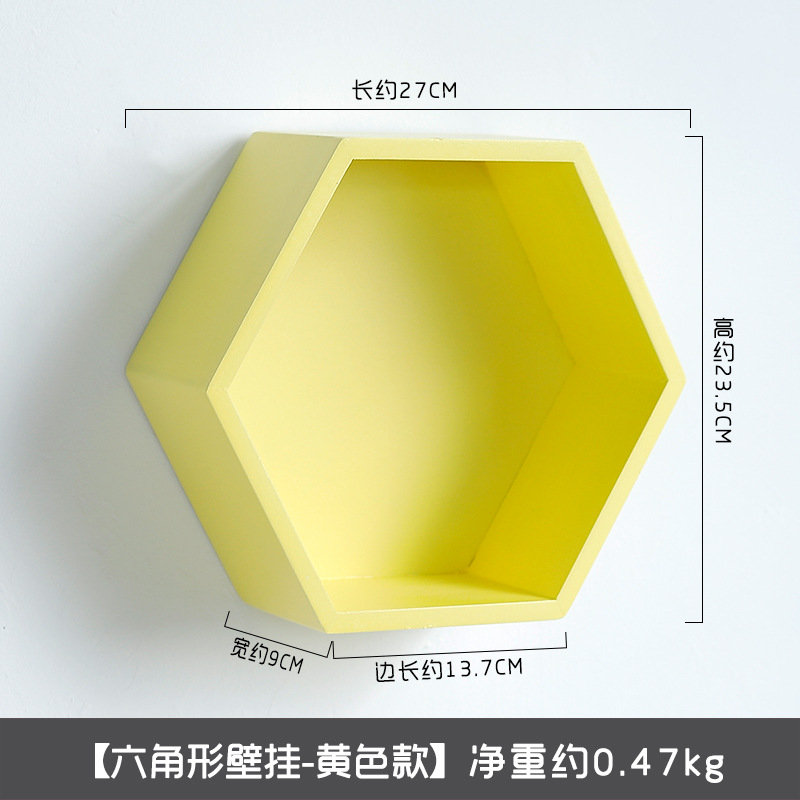 Simple Hexagon Frame Wall Shelf Home Decoration Cr... – Grandado