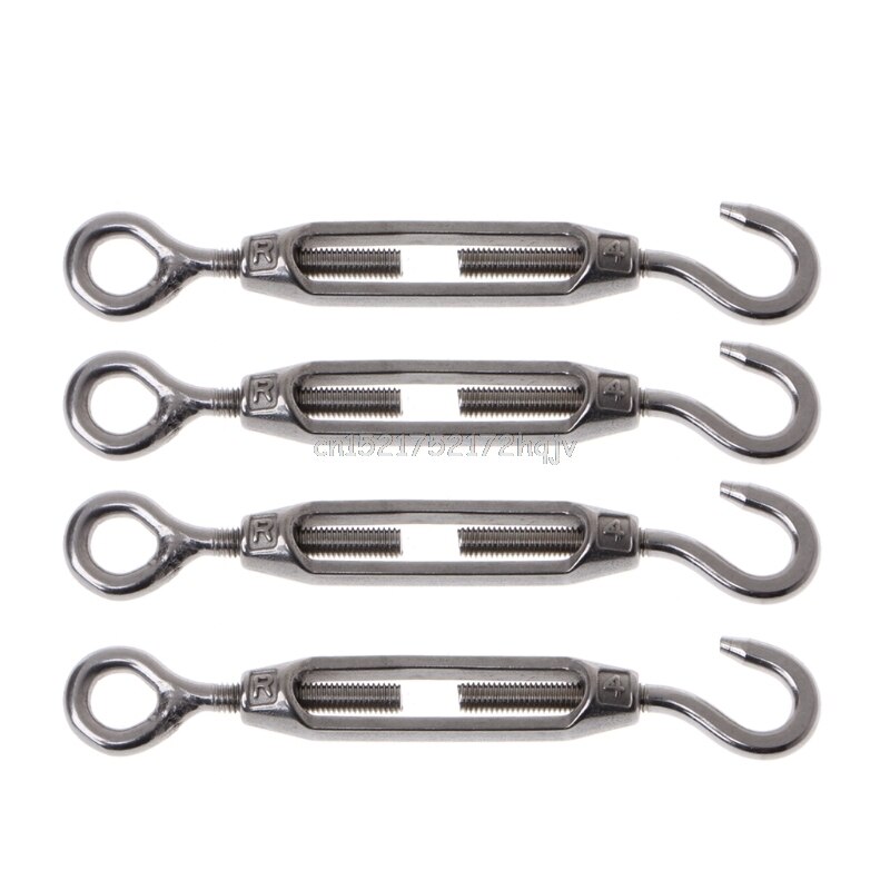 4PCS 304 Stainless Steel M4 Hook & Eye Turnbuckle ... – Grandado