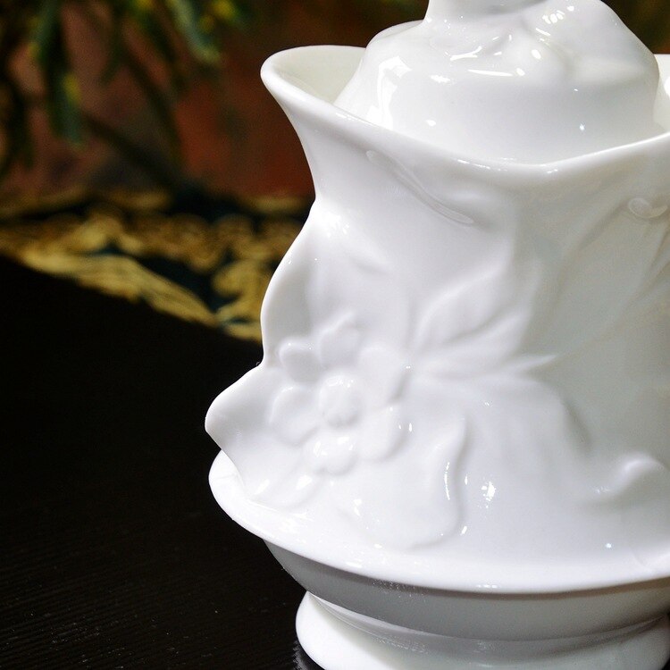 sugar pot Embossed process ceramic condiment pot w... – Vicedeal