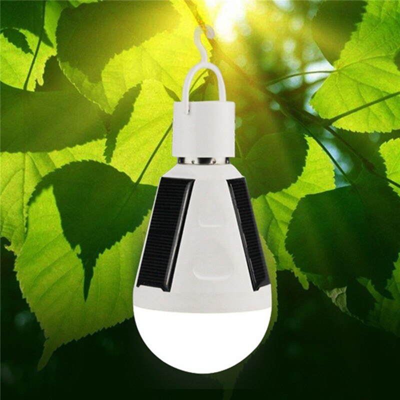 Portable 7w E27 Solar Powered Led Bulb Light Intel... – Grandado