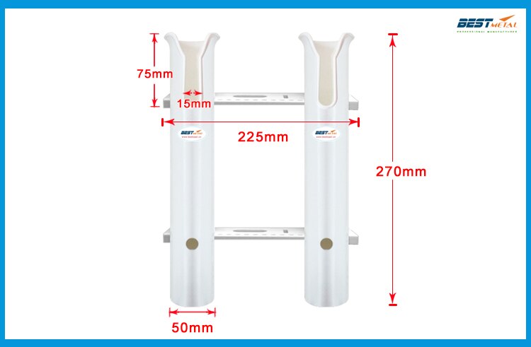 2PCS White plastic 2 Tubes Link fishing rod holder... – Vicedeal