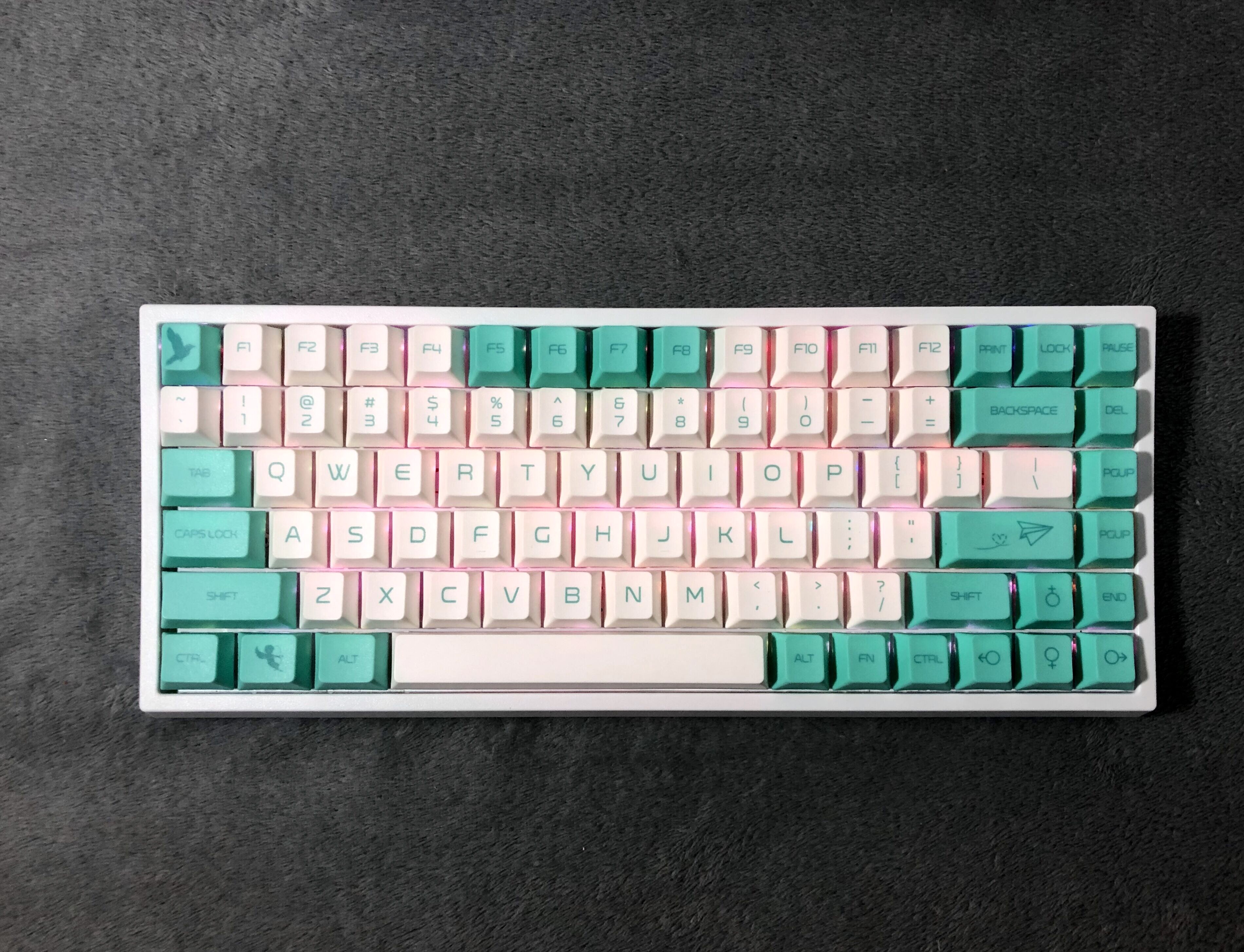 1 set Sushi Milk Robin Minimalist White Key Caps F... – Vicedeal