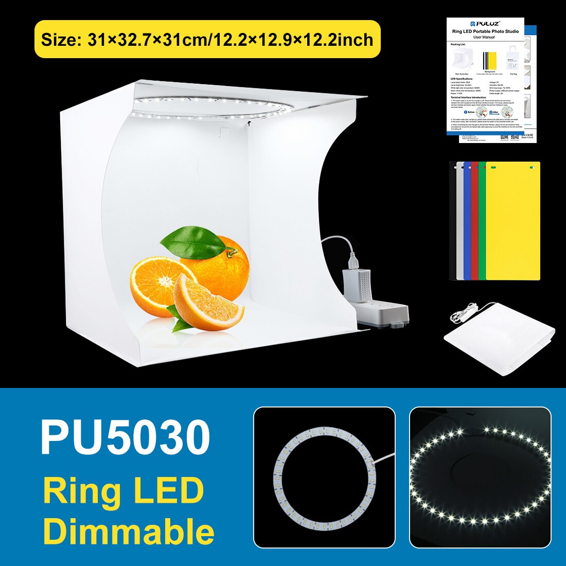 PULUZ Mini Photo LED Light Studio Box Photo Tent W... – Vicedeal