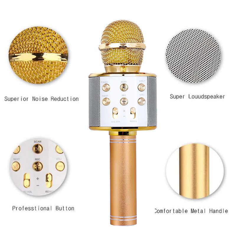 Professionelle Bluetooth Drahtlose Mikrofon Karaok... – Vicedeal