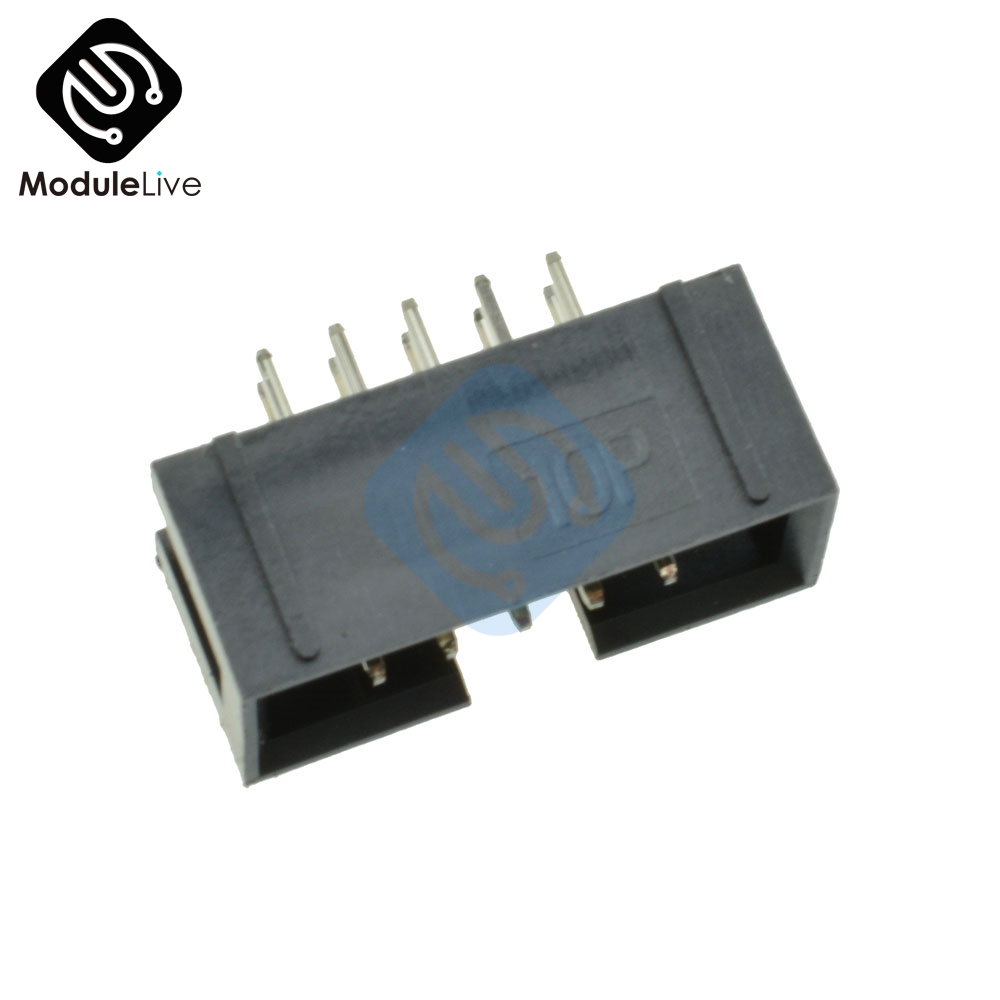 10PCS 2.54mm 2x5 Pin 10 Pin Straight Male Shrouded... – Vicedeal