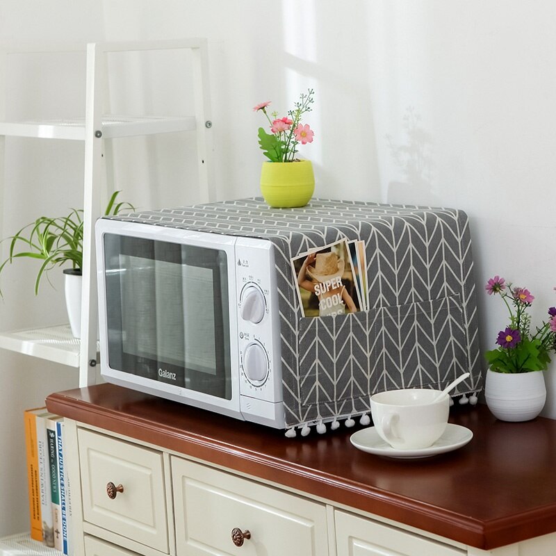 Microwave Oven Cover with Tassel Dustproof Microwa... – Vicedeal