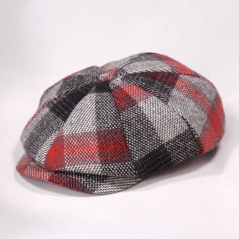 Red Square British Style Octagonal Hats Autumn Win... – Grandado
