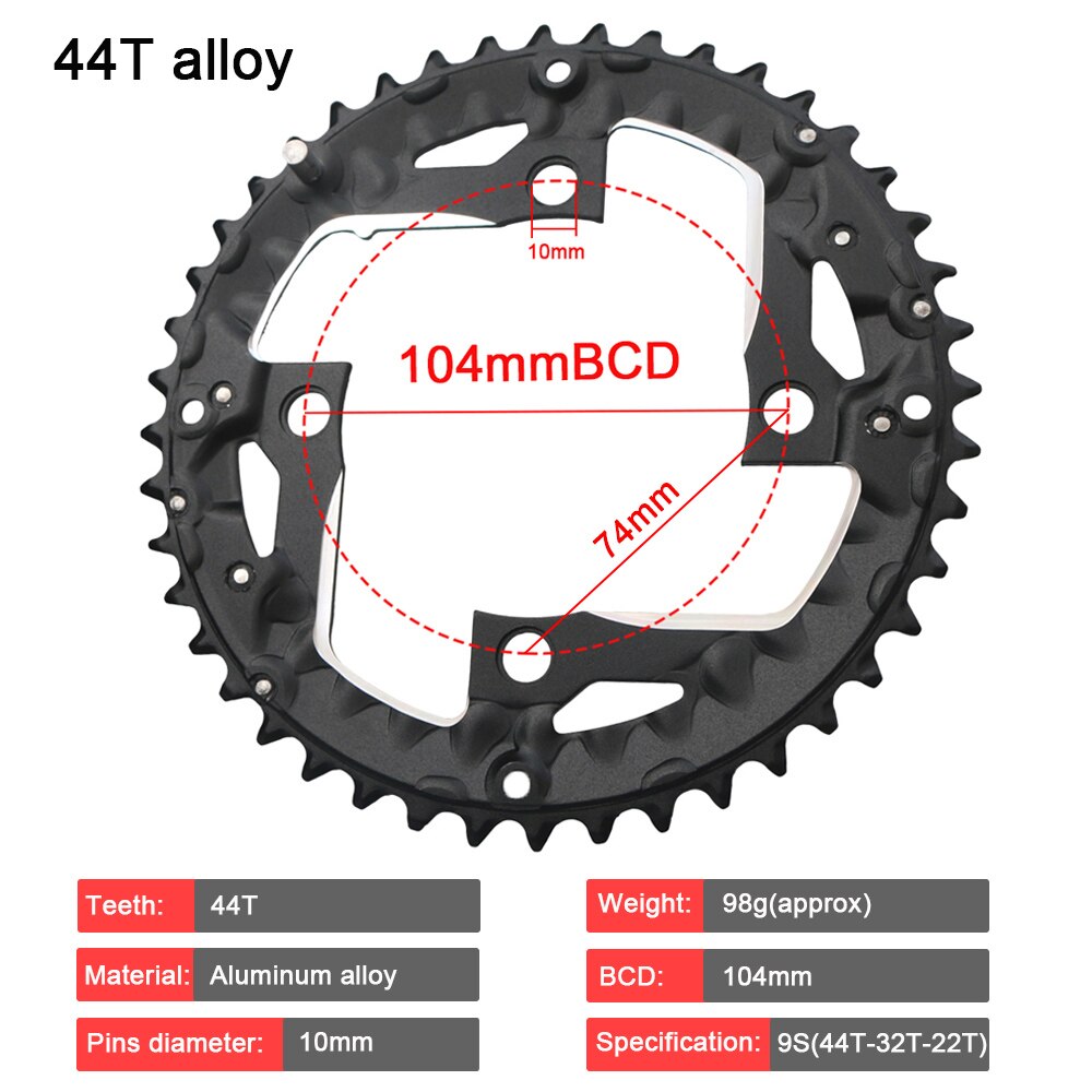 104BCD 64BCD Kettingblad 44T 32T 22T 7/8/9 Speed C... – Grandado