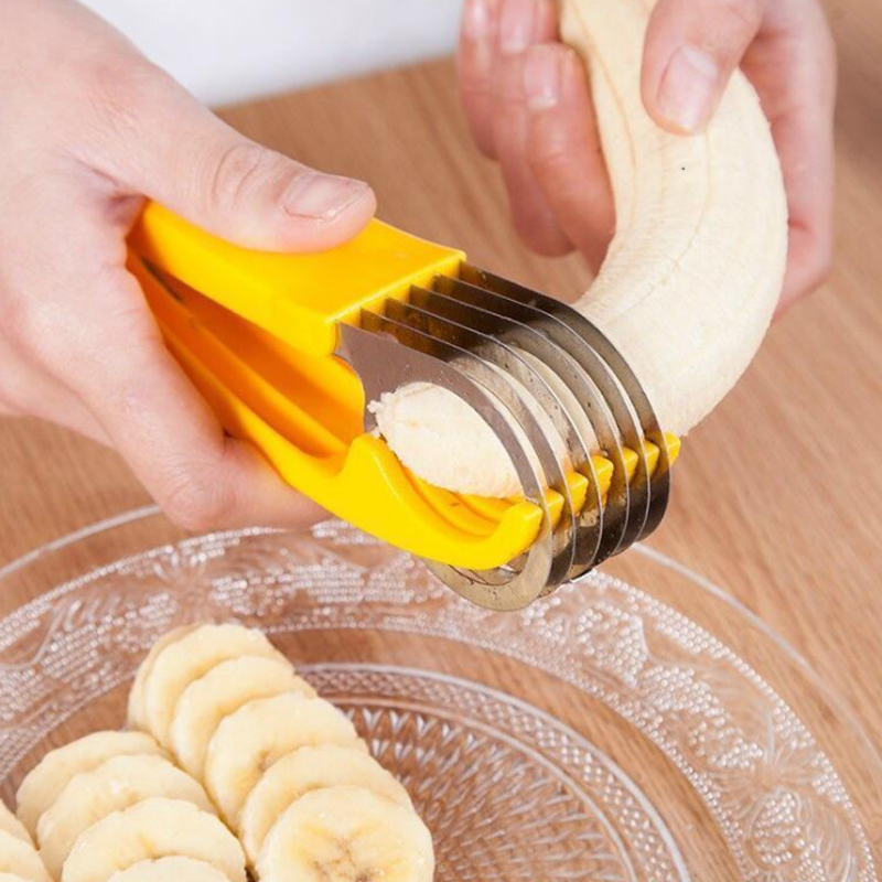 Coupe-banane à lame en acier inoxydable, trancheur... – Grandado
